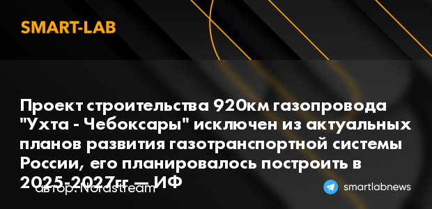 Проект строительства 920км газопровода "Ухта - Чебоксар... | smartlab.news